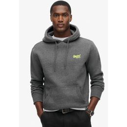 Kapuzensweatshirt Superdry "Essential Logo Hoodie" Gr. L, carbon grey marl Herren Sweatshirts