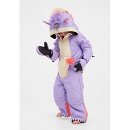 Schneeoverall WeeDo "UNIDO" Gr. 104/116, violet, sandshell Mädchen Overalls Mitwachsender Schneeanzug