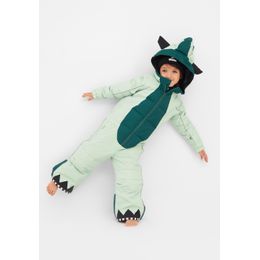 Schneeoverall WeeDo "LILIDO" Gr. 104/116, mint, bottle green Mädchen Overalls Wasserdichter Schneeanzug