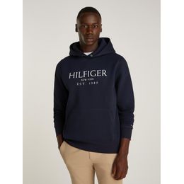 Hoodie Tommy Hilfiger "BIG HOODY" Gr. M, blau (desert sky) Herren Sweatshirts mit kontrastfarbenen Print