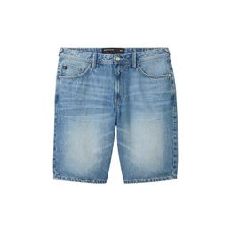 Tom Tailor Denim Herren Loose Jeans Shorts, blau, Uni, Gr. M