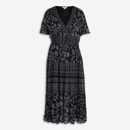 TK Maxx Schwarzes Midikleid mit Muster