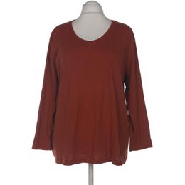 Ulla Popken Damen Langarmshirt, braun, Gr. 54