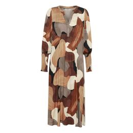 Culture Kleid 'CUDana' Damen Gr&ouml;&szlig;e 38 beige / braun / hellbraun / grau Winterkleid