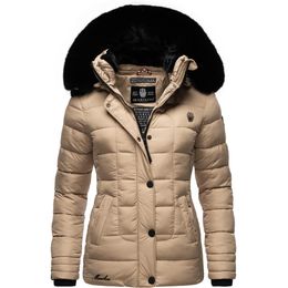 Marikoo Winterjacke 'Qesra' Damen Gr&ouml;&szlig;e L hellbraun / schwarz