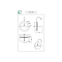 Fabas Luce LED-Leseleuchte Dual, Backlight, Holz, Ablage, dimmbar