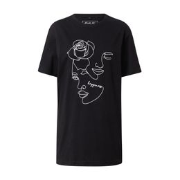 Merchcode Shirt 'One Line Rose' female size M Black / White