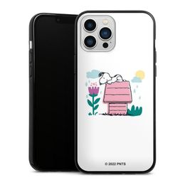 DeinDesign iPhone 13 Pro Max Handy Silikon H&uuml;lle Case schwarz Handyh&uuml;lle Snoopy Dog Official Licensed Product