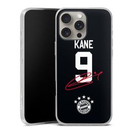 DeinDesign iPhone 16 Pro Max Handy Silikon H&uuml;lle Case transparent Handyh&uuml;lle Fc Bayern M&uuml;nchen Harry Kane Jersey Silikon Case