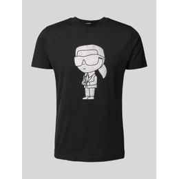 K by KARL LAGERFELD T-Shirt mit Label-Print