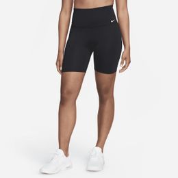 Nike Dri-FIT One Biker-Shorts mit hohem Taillenbund für Damen (ca. 18 cm) - Schwarz