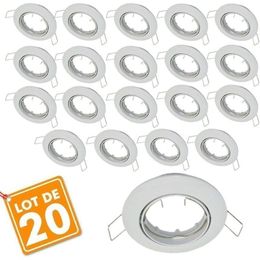 Arum Lighting - Set von 20 Klammern vertieft einstellbar weiß D82