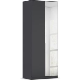 Drehtürenschrank Rauch "Kleiderschrank Schrank Garderobe AGORDO mit Dekor- oder Hochglanzfront" Schränke Gr. B/H/T: 91 cm x 229 cm x 54 cm, 2 St., grau (graumetallic) durchdachte Innenausstattung, in 6 Breiten und 2 Höhen MADE IN GERMANY Bestseller