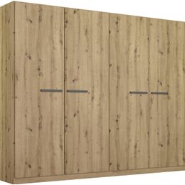 Drehtürenschrank Rauch "Kleiderschrank Schrank Garderobe Garderobenschrank Stauraumwunder MODI" Schränke Gr. B/H/T: 226 cm x 210 cm x 54 cm, Ohne Spiegel, braun (eiche artisan) inkl. Stoff-Organizer mit 6 Fächern optionaler Spiegel MADE IN GERMANY