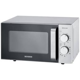 Severin MW 7768 Mikrowelle Schwarz/Edelstahl 800 W Grillfunktion, ohne Drehteller