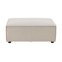 Juskys modulares Sofa Domas in Stoff Beige - Ottomane - individuell kombinierbar