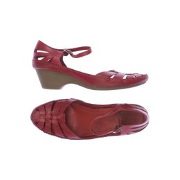 Clarks Damen Sandale, rot, Gr. 5.5