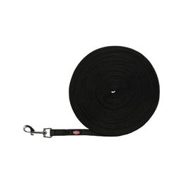 Trixie Tracking leash rubberised S-M: 15 m/15 mm - black