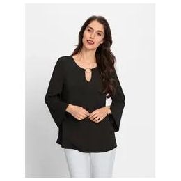 Mendler 3/4-Arm-Shirt HEINE "Shirt" Gr. 38, schwarz Damen Shirts