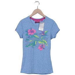 Superdry Damen T-Shirt, blau, Gr. 36