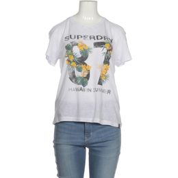 Superdry Damen T-Shirt, weiß, Gr. 34