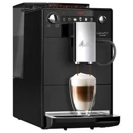 Melitta Kaffeevollautomat "Latticia One Touch F300-100, schwarz" Kaffeevollautomaten kompakt, aber XL Wassertank & XL Bohnenbehälter schwarz (silber, schwarz)