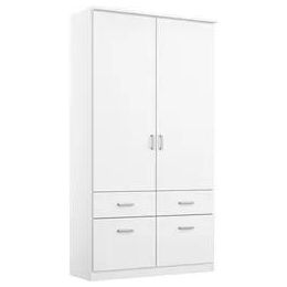 Kleiderschrank Rauch "Kleiderschrank Schrank Garderobe deckenhoher BREMEN" Schränke Gr. B/H/T: 91 cm x 199 cm x 58 cm, ohne Spiegel, 2 St., weiß in vielen Farben und Ausführungen MADE IN GERMANY