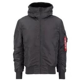 Bomberjacke Alpha Industries "Alpha Industries Men - Bomber Jackets MA-1 Hooded" Gr. XL, grau (vintage grau) Herren Jacken