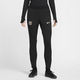 FC Barcelona Strike Elite Nike Dri-FIT ADV Fußballhose aus Strickmaterial (Damen) - Schwarz