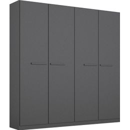 Drehtürenschrank Rauch "Kleiderschrank Schrank Garderobe Garderobenschrank Stauraumwunder MODI" Schränke Gr. B/H/T: 181 cm x 210 cm x 54 cm, Ohne Spiegel, grau (graumetallic) inkl. Stoff-Organizer mit 6 Fächern optionaler Spiegel MADE IN GERMANY