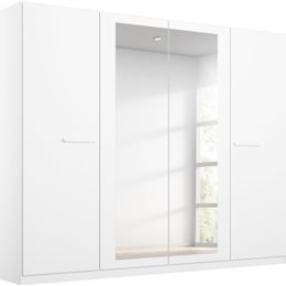 Drehtürenschrank Rauch "Kleiderschrank Schrank Garderobe Garderobenschrank Stauraumwunder MODI" Schränke Gr. B/H/T: 226 cm x 210 cm x 54 cm, Mit Spiegel, weiß inkl. Stoff-Organizer mit 6 Fächern optionaler Spiegel MADE IN GERMANY