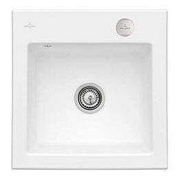 Villeroy & Boch Villeroy und Boch Subway Flächenbündige Spüle 33152FRW mit Ablaufgarnitur und Exzenterbetätigung, Stone White