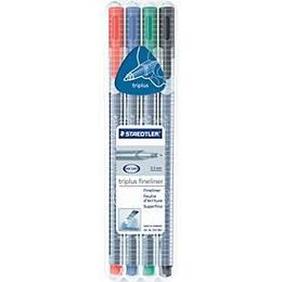 Fineliner Staedtler Triplus 334, 4er-Mix