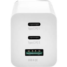 Ladegerät Varta High Speed, 65 W, 2x USB-C, 1x USB-A, bis 3 Geräte laden, auch für Laptops geeignet, B 35 x T 28 x H 108 mm, weiß