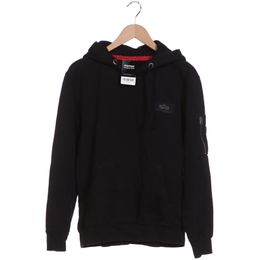 Alpha Industries Herren Kapuzenpullover, schwarz, Gr. 48