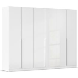 Drehtürenschrank Rauch "Kleiderschrank Schrank Garderobe AGORDO mit Dekor- oder Hochglanzfront" Schränke Gr. B/H/T: 271 cm x 210 cm x 54 cm, 6 St., weiß (alpinweiß, hochglanz weiß) durchdachte Innenausstattung, in 6 Breiten und 2 Höhen MADE IN GERMANY