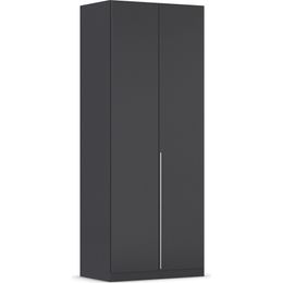 Drehtürenschrank Rauch "Kleiderschrank Schrank Garderobe AGORDO mit Dekor- oder Hochglanzfront" Schränke Gr. B/H/T: 91 cm x 229 cm x 54 cm, 2 St., grau (graumetallic) durchdachte Innenausstattung, in 6 Breiten und 2 Höhen MADE IN GERMANY Bestseller