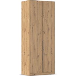 Drehtürenschrank Rauch "Kleiderschrank Schrank Garderobe AGORDO mit Dekor- oder Hochglanzfront" Schränke Gr. B/H/T: 91 cm x 229 cm x 54 cm, 2 St., braun (eiche artisan) durchdachte Innenausstattung, in 6 Breiten und 2 Höhen MADE IN GERMANY Bestseller