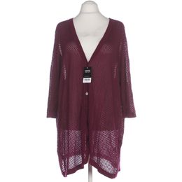 Ulla Popken Damen Strickjacke, bordeaux, Gr. 58