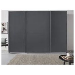 Schwebetürenschrank Rauch "Kleiderschrank Schrank Garderobe TOPSELLER OTELI inkl. Inneneinteilung" Schränke Gr. B/H/T: 315 cm x 229 cm x 62 cm, grau (graumetallic) mit 3 Innenschubladen sowie zusätzlichen Einlegeböden MADE IN GERMANY