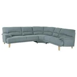 Polsterecke Trendmanufaktur "Cecilia, italienisches Designsprache, modern und komfortabel, L-Form" Sofas Gr. B/H/T: 280cm x 87cm x 240cm, Struktur, langer Schenkel links, langer Schenkel links, grün (mint) toller Sitzkomfort und bequeme Armlehnen