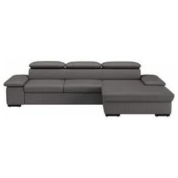 Sit & More Ecksofa SIT & MORE "Alcudia L-Form", braun (mocca), B:286cm H:73cm T:174cm, Sofas, wahlweise mit Bettfunktion