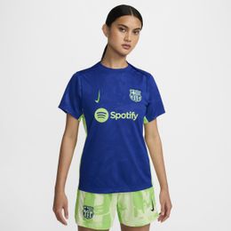 FC Barcelona Academy Pro Third Nike Dri-FIT Pre-Match-Fußballoberteil für Damen - Blau