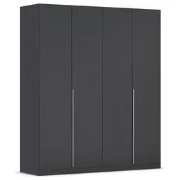 Drehtürenschrank Rauch "Kleiderschrank Schrank Garderobe AGORDO mit Dekor- oder Hochglanzfront" Schränke Gr. B/H/T: 181 cm x 210 cm x 54 cm, 4 St., grau (graumetallic) durchdachte Innenausstattung, in 6 Breiten und 2 Höhen MADE IN GERMANY