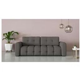 3-Sitzer Inosign "Manilla" Sofas Gr. B/H/T: 244cm x 91cm x 117cm, Struktur, mit Bettfunktion und Bettkasten, grau (anthrazit)