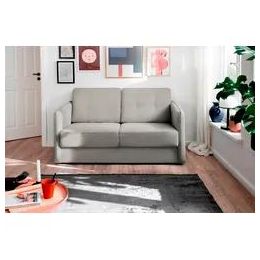 Schlafsofa Inosign "Milano" Sofas Gr. B/H/T: 147cm x 89cm x 87cm, Struktur fein, 2-Sitzer mit zwei einzeln ausziehbaren Liegefunktionen, grau zwei einzeln ausziehbare Liegefunktionen