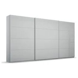 Schwebetürenschrank Rauch "Koluna" Schränke Gr. B/H/T: 360cm x 210cm x 62cm, 3 St., grau (seidengrau/glas seidengrau) Glasfront, inkl. 2 Innenschubladen sowie extra Böden