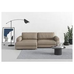 Ecksofa Trendmanufaktur "Bourbon" Sofas Gr. B/H/T: 250 cm x 84 cm x 176 cm, Struktur, mega-Recamiere links, braun (schlamm) mit extra hohem Sitzkomfort, auch in Cord erhältlich