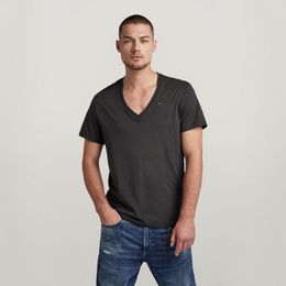 G-Star Raw Base Heather V-Neck T-Shirt 2-Pack - Schwarz - Herren