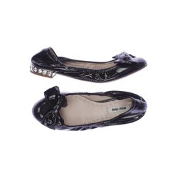 Miu Miu Damen Ballerinas, schwarz, Gr. 36.5